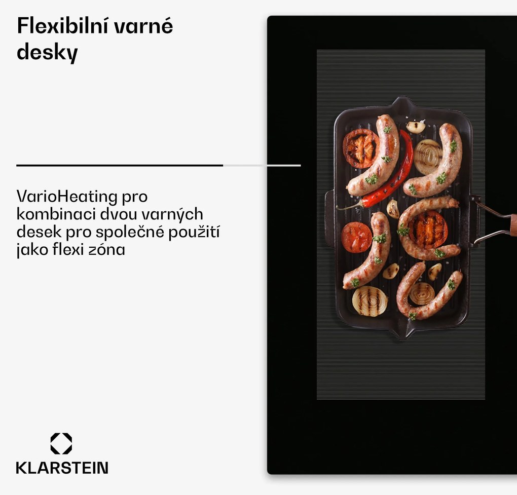 Klarstein Delicatessa 90 Full Flex vestavná indukční varná deska 6 zón 10 500 W soběstačná