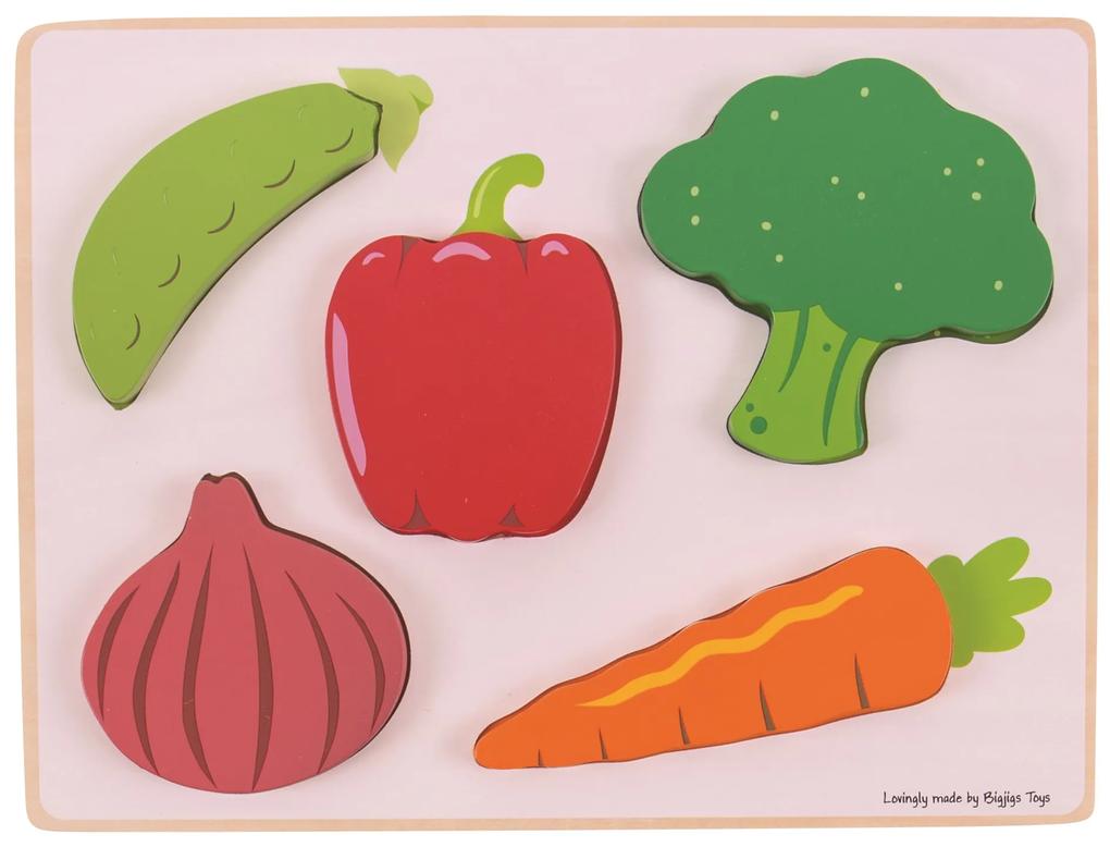 Bigjigs Toys Vkládací puzzle zelenina