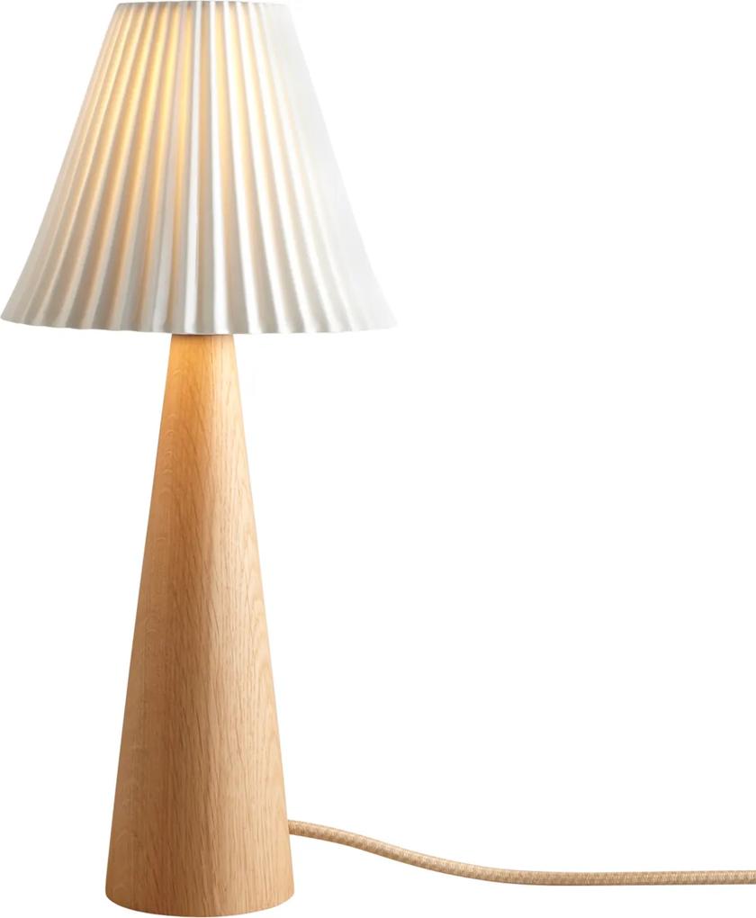 Stolní lampa Original BTC Cecil Cone (bílá, dubové dřevo) FT555O