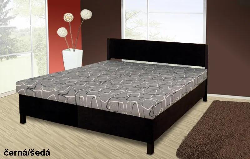 Manželská postel s úložným prostorem Sofie Barva: černá