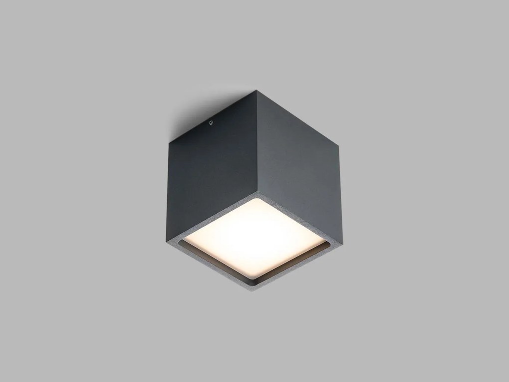 LED2 5111134DT LED2 Venkovní stropní svítidlo CUBE, A TRIAC 12W 3000K antracit - LED2 Lighting