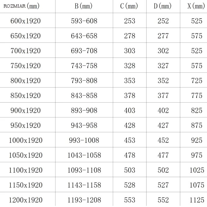 Mexen LIMA sprchové skládací dveře ke sprchovému koutu 80 cm, zlatá-průhledná, 856-080-000-50-00