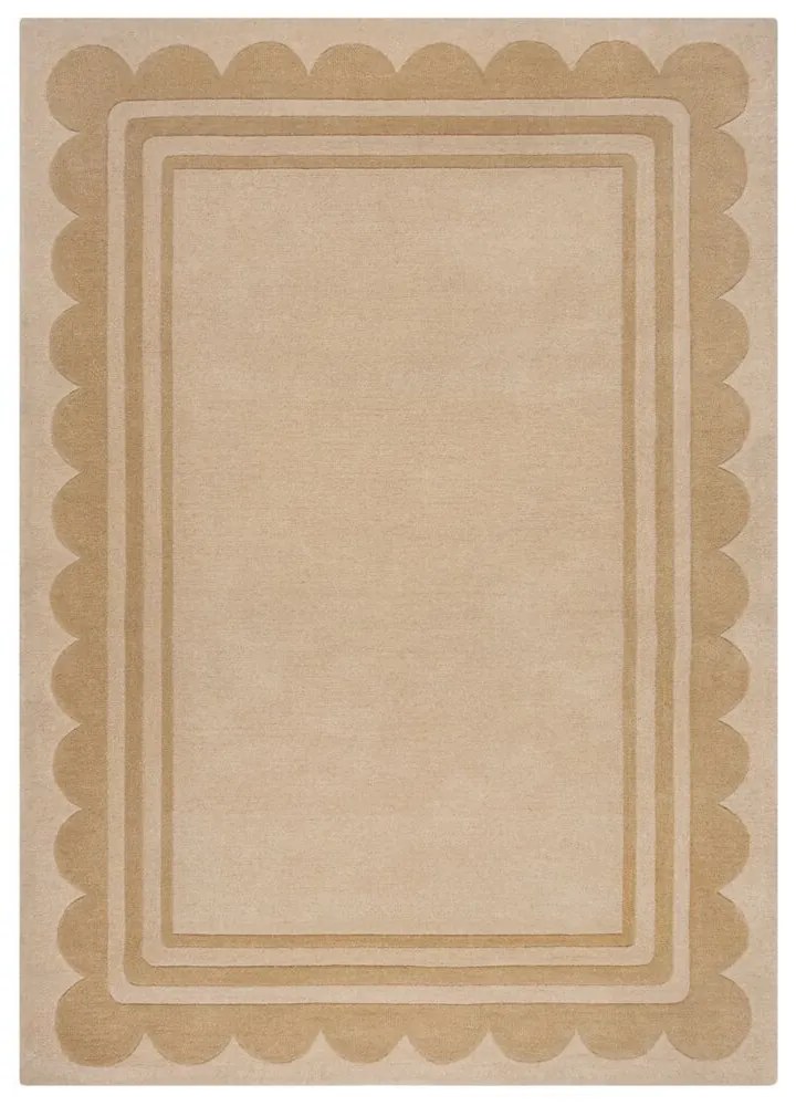 Flair Rugs, Ručně všívaný kusový koberec Lois Scallop Natural, 160x230, béžová, chodba / předsíň