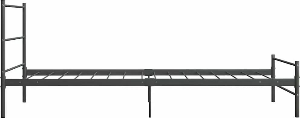 Rám postele šedý kovový 90 x 200 cm 286493
