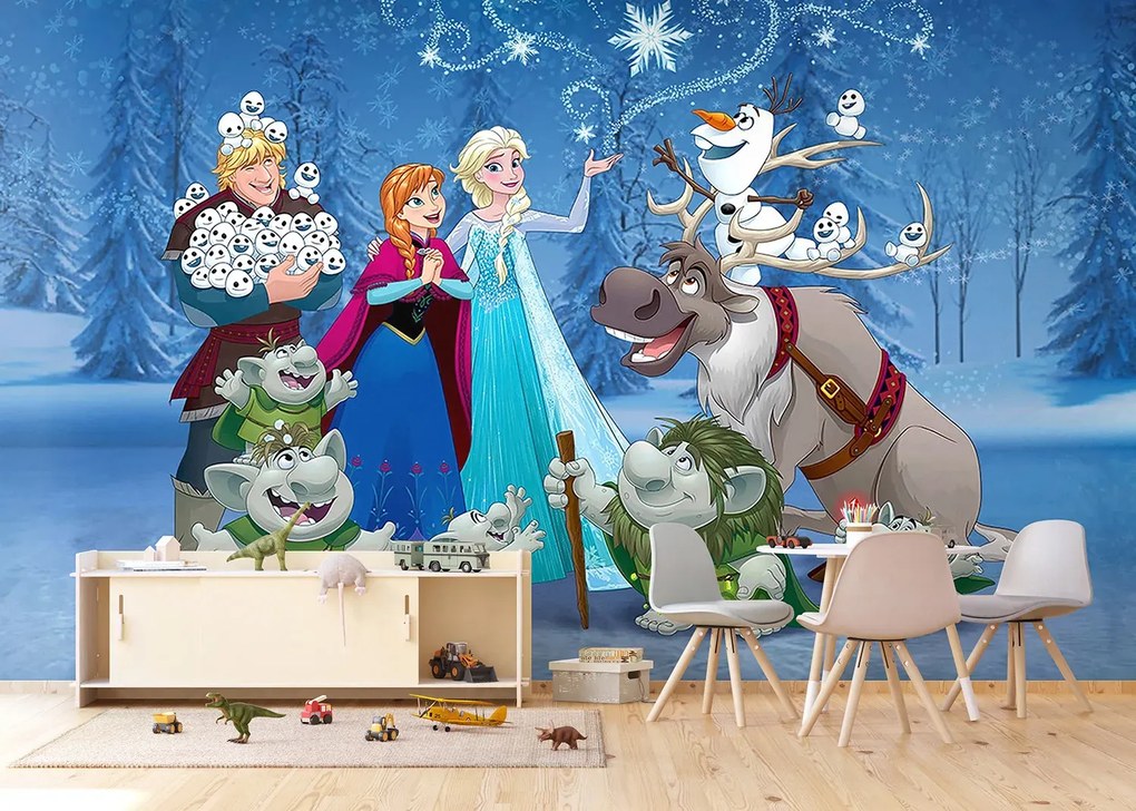Vliesová fototapeta Kouzelné Ledové Království, Disney | 360 x 270 cm | DFTDNXXL5019