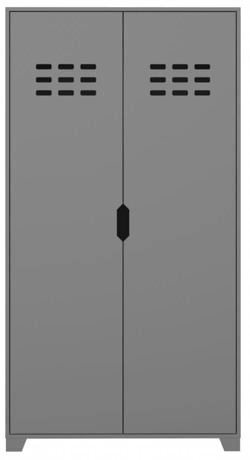 Danish style Skříň Levon, 170 cm, šedá