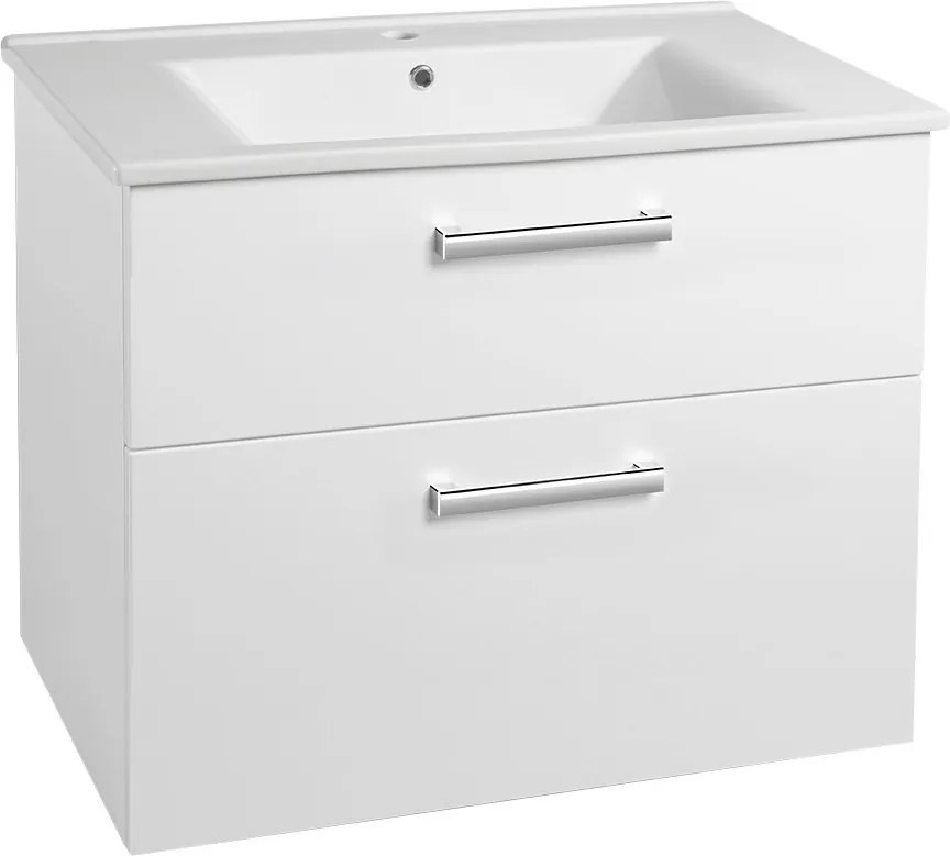 Aqualine Aqualine, VEGA umyvadlová skříňka, 82x67, 6x43, 8 cm, 2xzásuvka, bílá, VG083