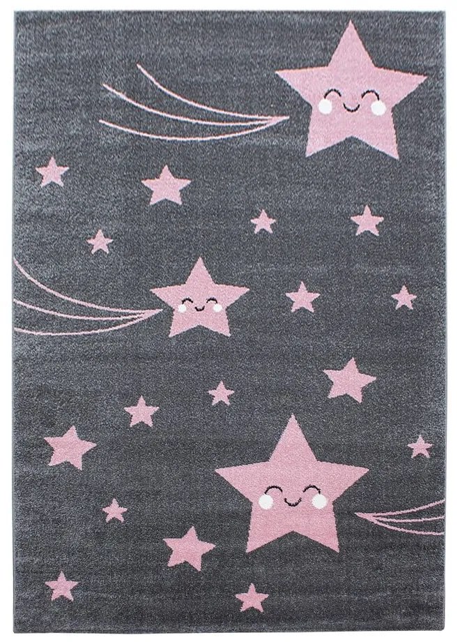 Růžovo-šedý dětský koberec 160x230 cm Kids – Ayyildiz Carpets Biano.cz