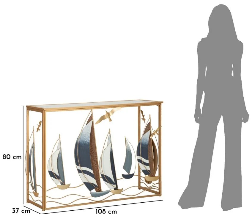 Designová konzole Nacirema 108 vícebarevná