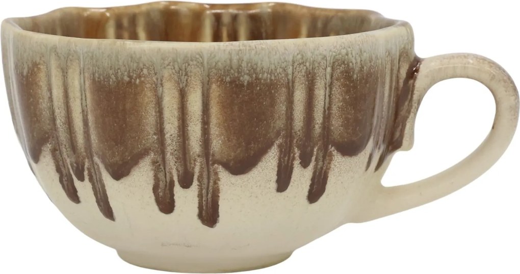 Porcelánový šálek se stékající glazurou New Bone China Coffee – Ø 11*6,5 cm