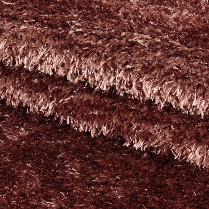 Vopi | Kusový koberec Brilliant shaggy 4200 cooper - Kruh průměr 80 cm