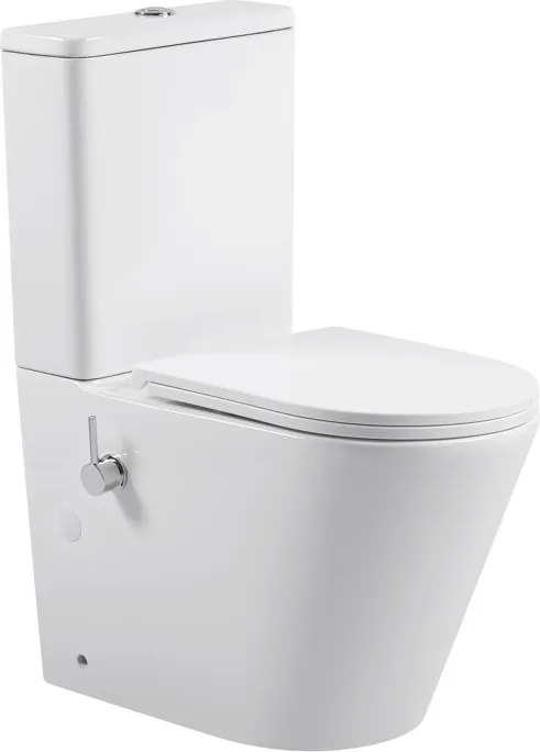 Erga Tina, WC kombi mísa 620x365x820 mm, Rimless + funkce bidetu + toaletní sedátko, bílá lesklá, ERG-V03-TINA-RIM-BID-WH