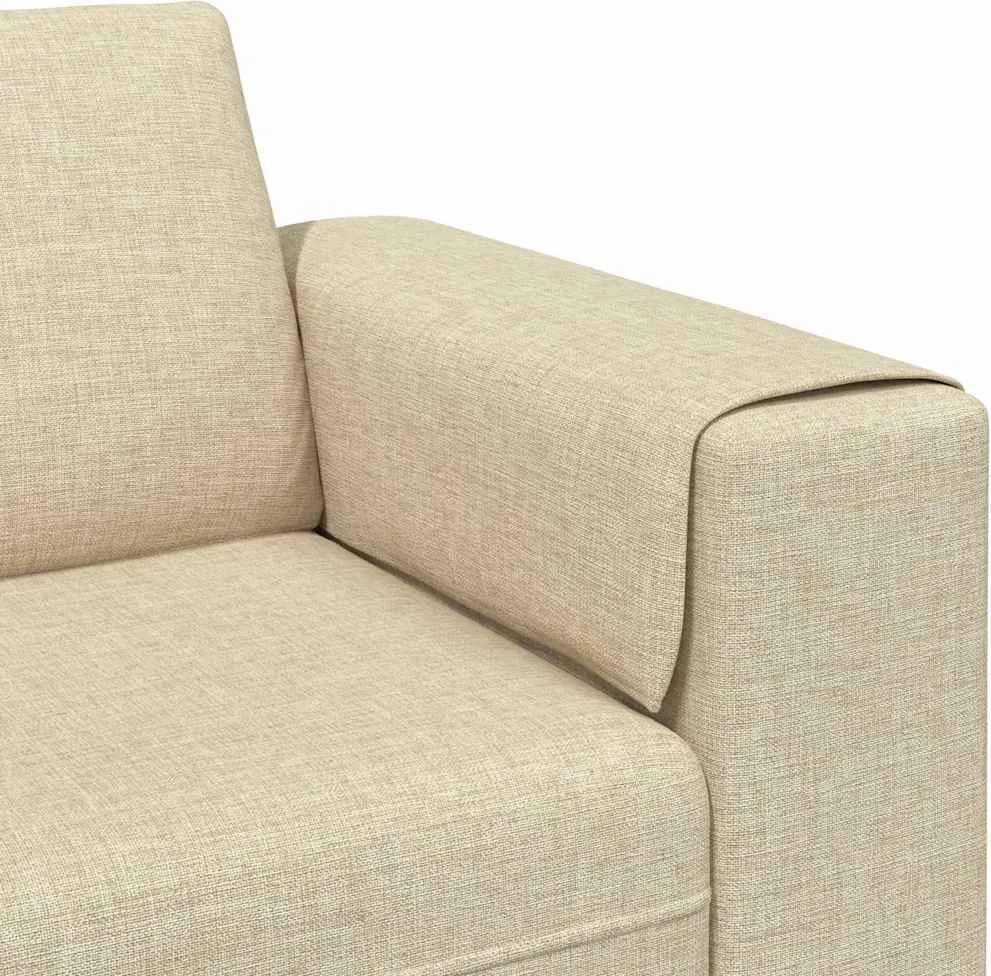 Pohovka do obývacího pokoje Krémová 250 x 77 x 76 cm Polyester 3335087