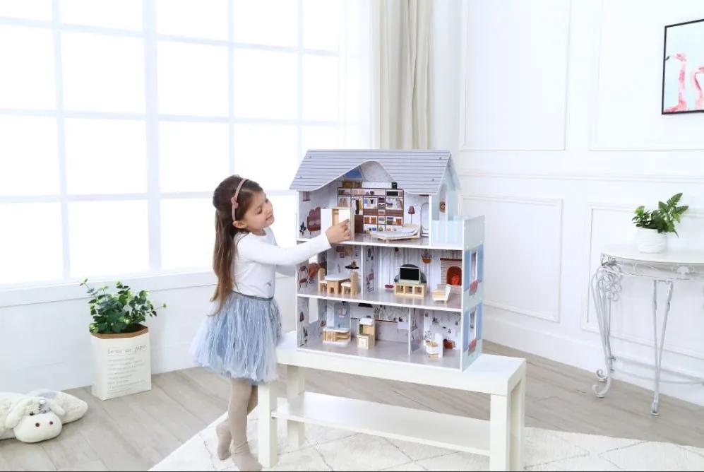 Domeček pro panenky s nábytkem rezidence EMMA