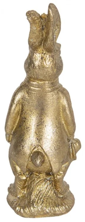 Zlatá dekorace králík ve fraku – 4x4x11 cm