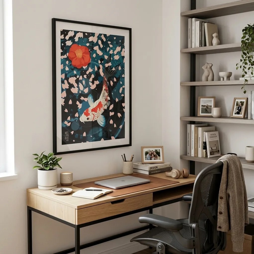 Neobara (Barbora Srp Žižková) | Koi Rám: Bílý, Velikost: 100 x 70 cm