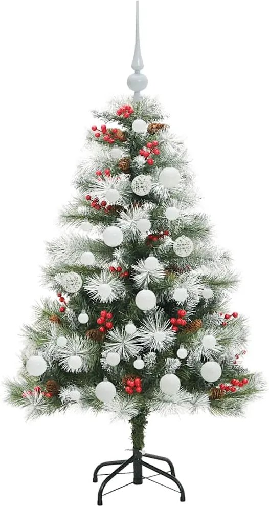 Umělý vánoční stromeček Zelená a bílá 120 cm PVC, kov a plast 3395164