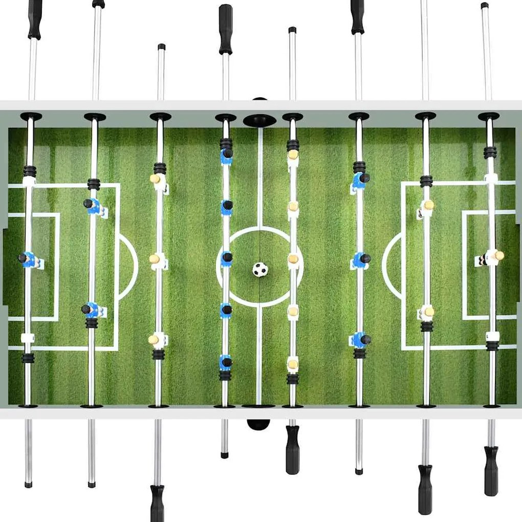 vidaXL Marketos Stolní fotbal ocel 60 kg 140 x 74,5 x 87,5 cm bílý
