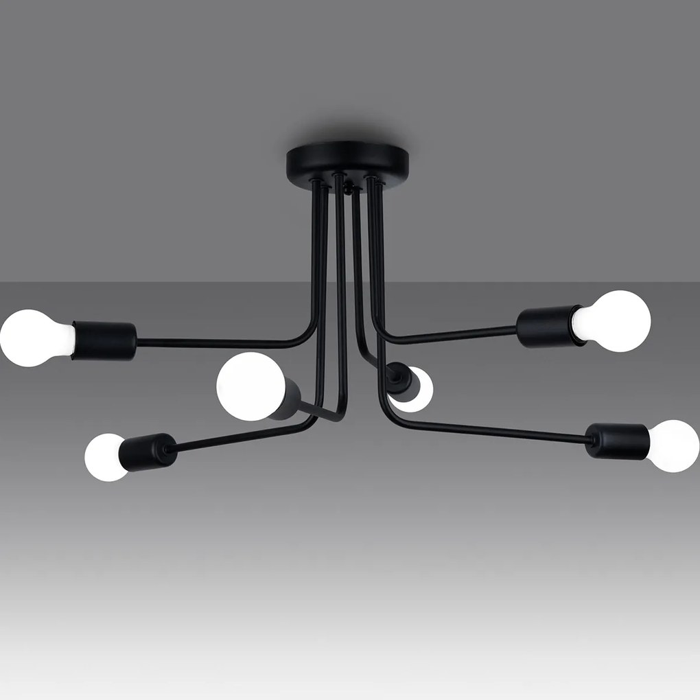 Sollux Lighting Lustr NORAH 6 černý
