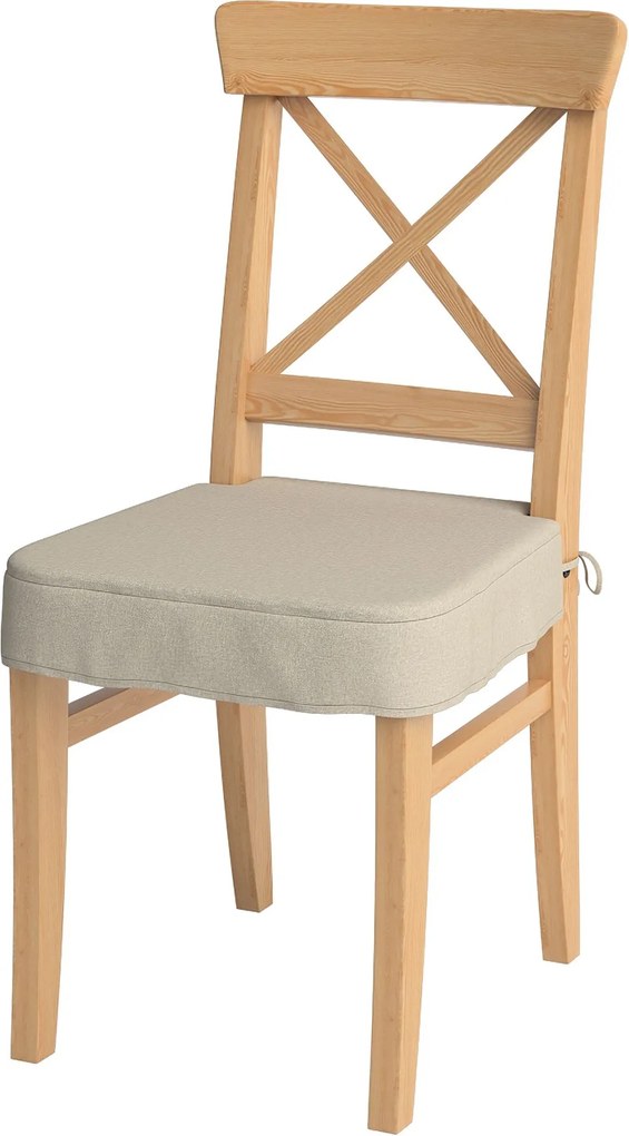 Sedák na židli IKEA Ingolf barva béžová látka pletený vzor