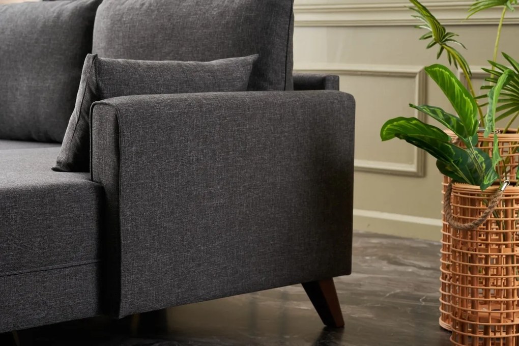 Hanah Home Designová pohovka BELLA antracit pravá 275 cm 825BLC2576
