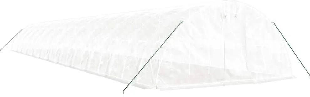 Skleník s ocelovým rámem bílý 120 m² 24 x 5 x 2,3 m 3188104