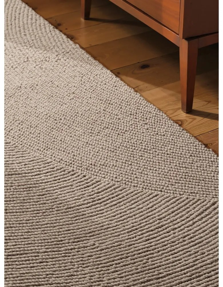 Béžový ručně tkaný vlněný běhoun 80x300 cm Calmio – Hanse Home