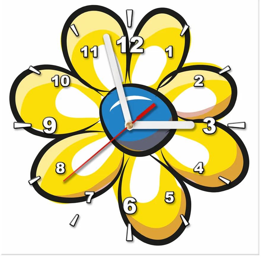 Gario Obraz s hodinami Citrónový kvítek Rozměry: 30 x 30 cm