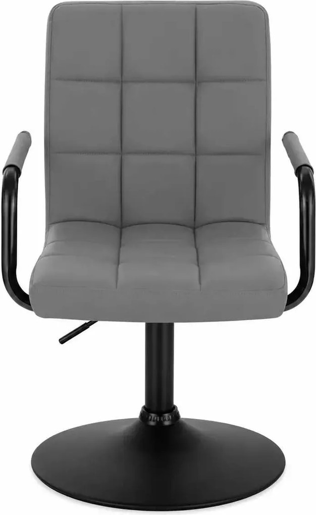 LuxuryForm DESIGN Otočná židle VERONA BLACK na černém talíři - šedá