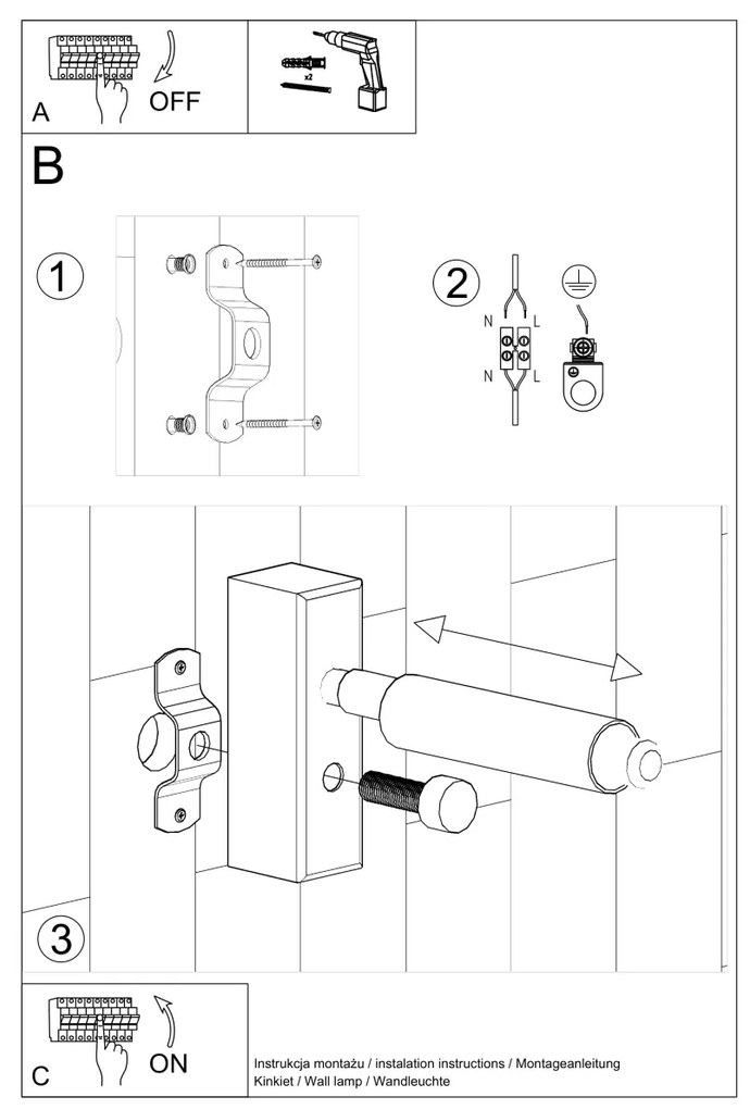 Sollux Lighting Nástěnné svítidlo EYETECH 1 Černá