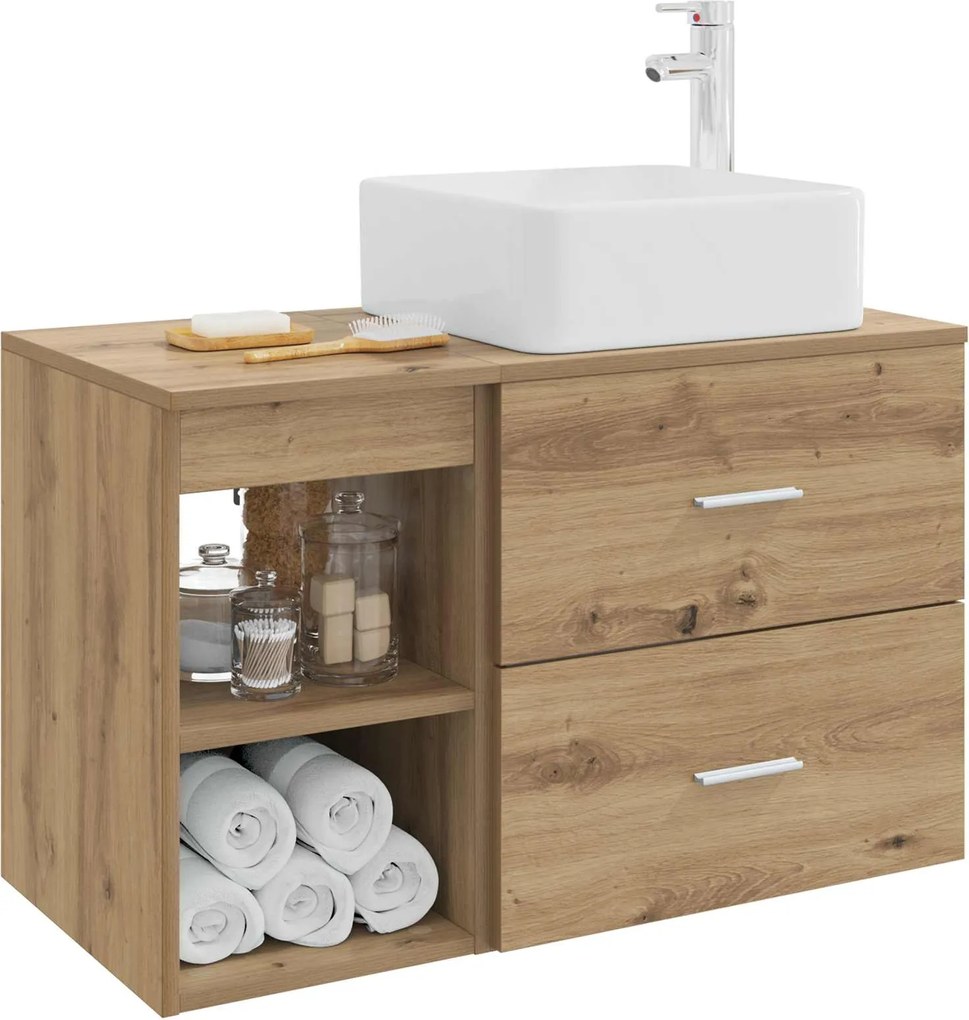 Sada koupelnového nábytku 2 ks Dub artisan Kompozitní dřevo 3403903
