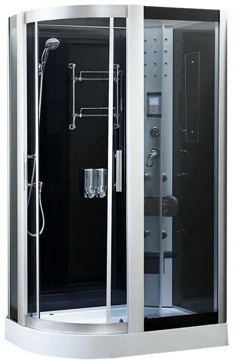 BPS-koupelny Hydromasážní box HYD-Michele 120 L, 120x85 levý bez sauny