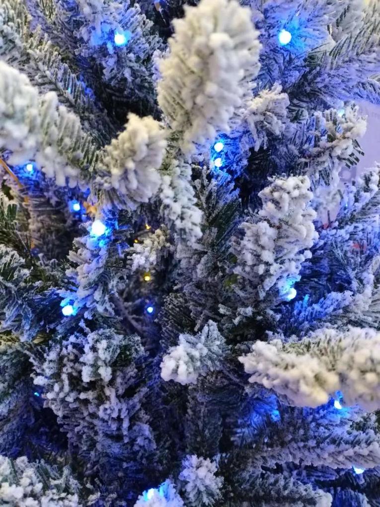 Luxusní vánoční 3D stromek QVC / jedle / 140 cm / 400 LED Deluxe / 132 barevných efektů / zasněžený