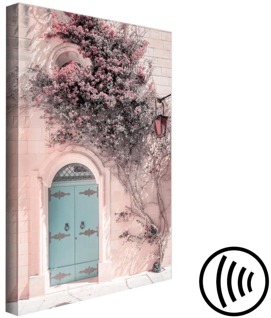 Obraz Modré dveře (1-dílný) svislý - Architektura v boho motivu