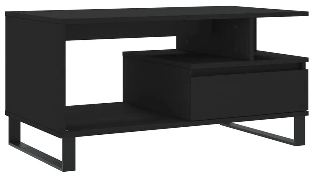Konferenční stolek černý 90 x 49 x 45 cm kompozitní dřevo