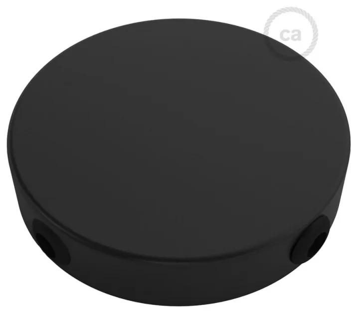 creative cables Smart válcový kovový stropní baldachýn se 4 bočními otvory Barva komponentu: Černá perleť