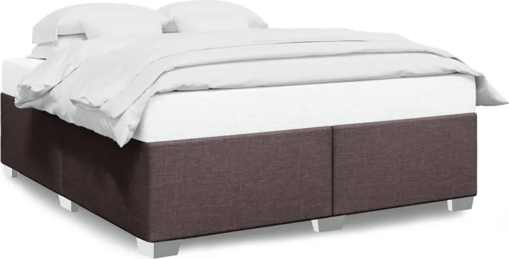 Rám postele bez matrace tmavě hnědý 180 x 200 cm textil 3284495