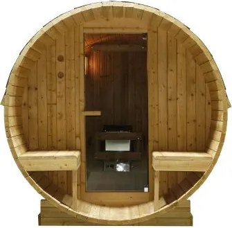 RAKOUSKÝ produkt - Venkovní sudová sauna BERGEN pro 4-6 osob 194,8x220x191,5 cm (F70220)