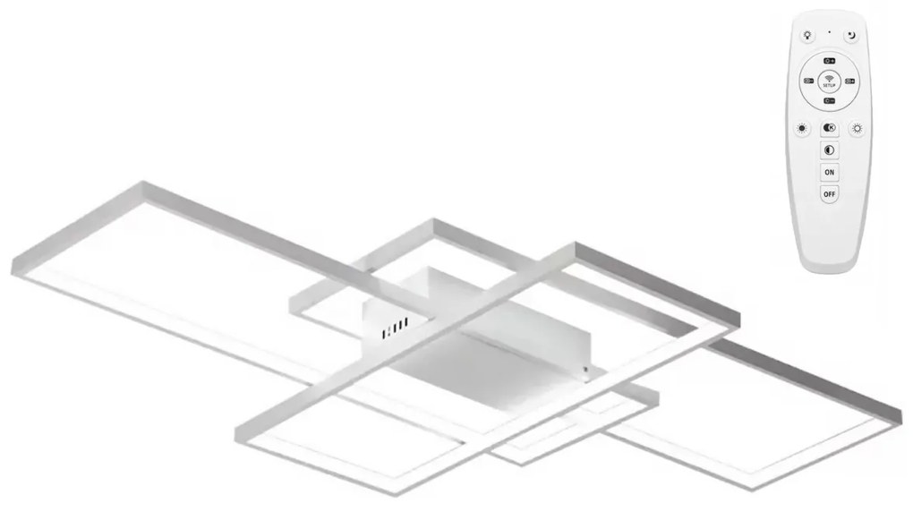 Stropní svítidlo LED Rectangle + ovladač bílé