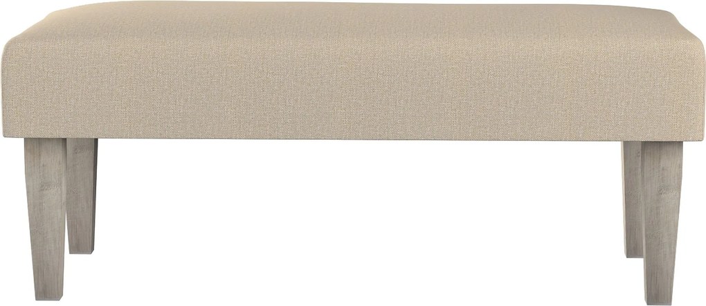 Dlouhá lavička 100x40cm barva béžová látka pletený vzor
