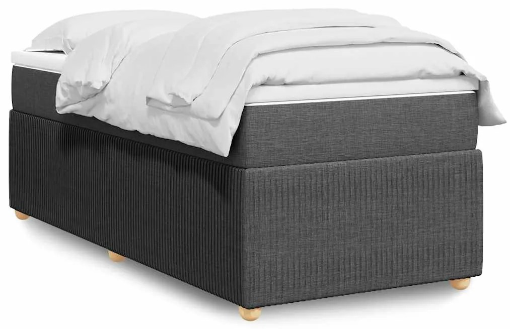 Box spring postel s matrací tmavě šedá 80 x 200 cm textil 3285526