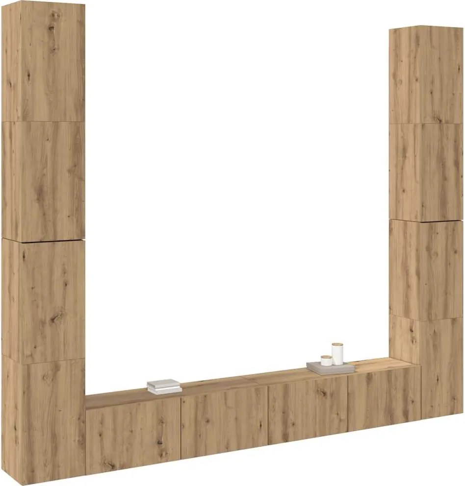 Nástěnné TV skříňky 6 ks dub artisan kompozitní 3328988