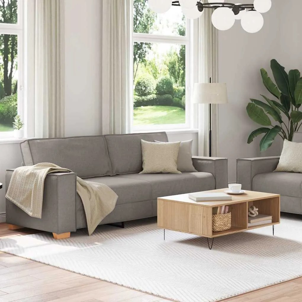 2dílná sedací souprava s poduškami taupe textil 3324697