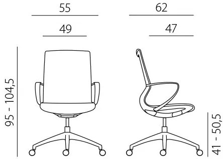 Antares Vision kancelářská židle - černá/oranžová
