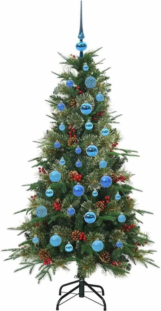 Umělý Skládací Vánoční Strom s stojanem Zelená 150 cm PE a PVC 3397413
