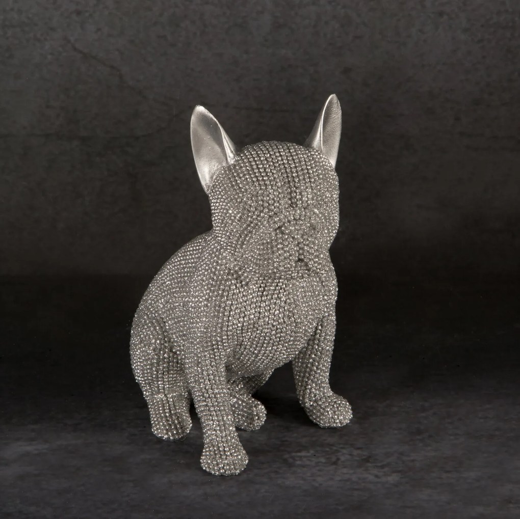 DEKORAČNÍ FIGURKA ELDO 13X9X17 CM STŘÍBRNÁ