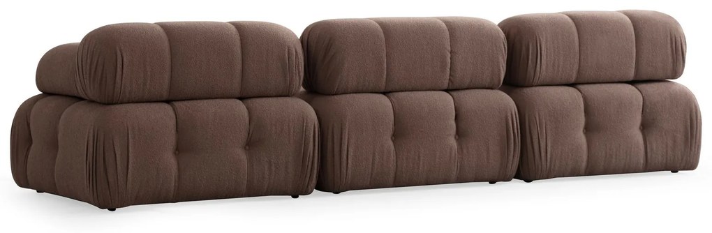 Hanah Home Čtyřmístná pohovka s pufem DOBLO hnědá 315 cm