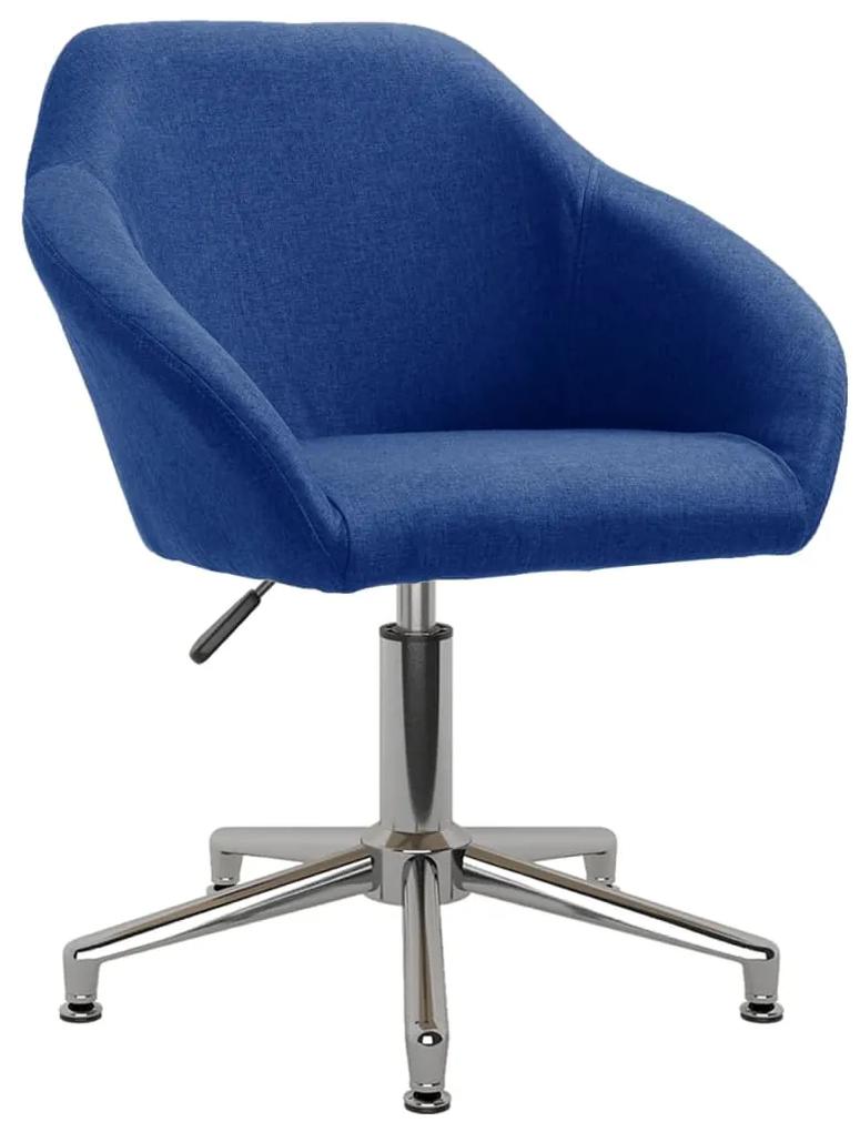330514 vidaXL Otočná kancelářská židle modrá textil