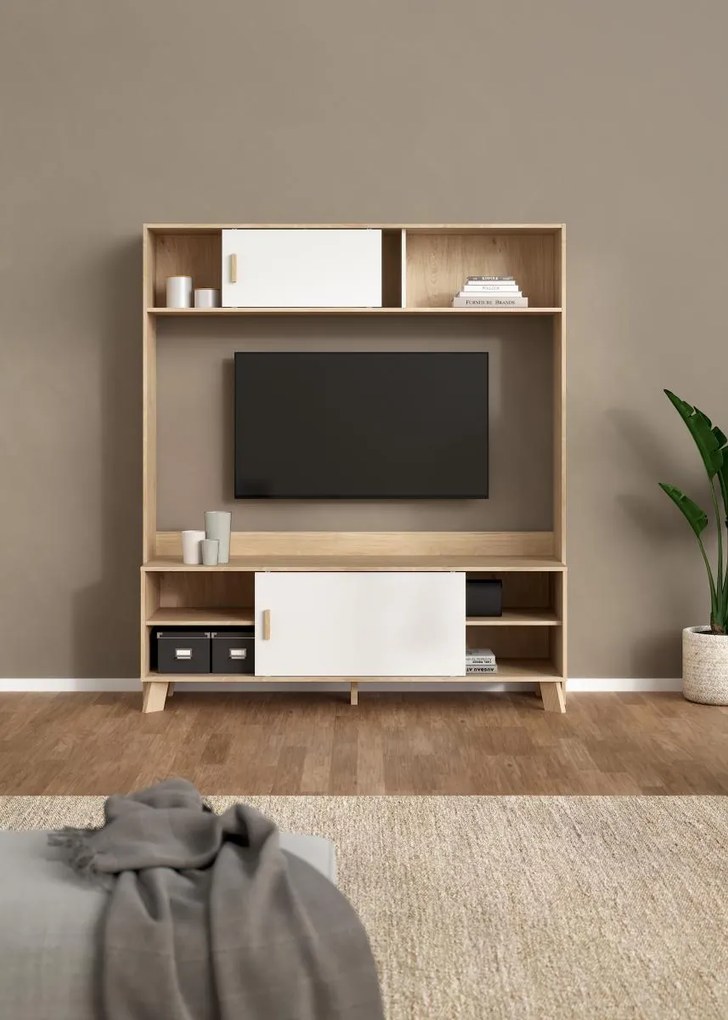 FALCO TV stěna Iker 718 jackson hickory/bílá