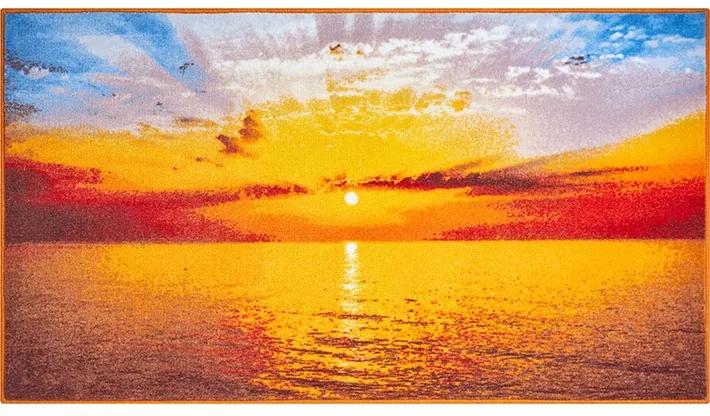 GRUND RISING SUN Koupelnová předložka oranžová 80x140 cm